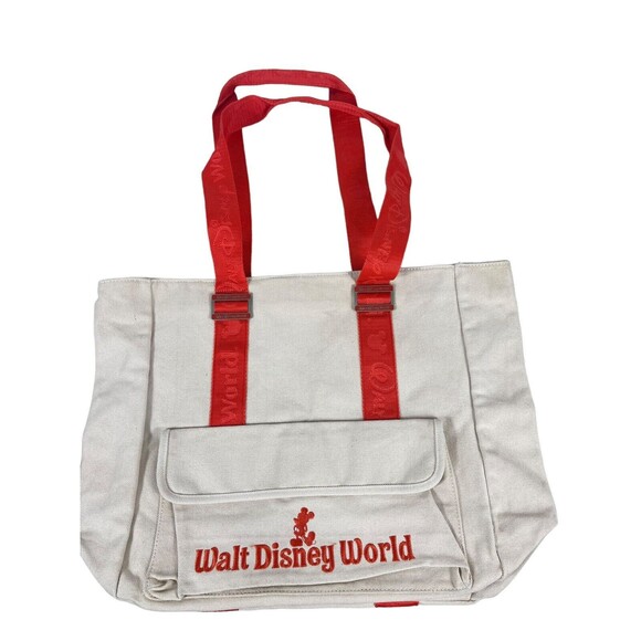 Disney | Bags | Walt Disney World Tan Canvas Beach Travel Vacation Tote ...
